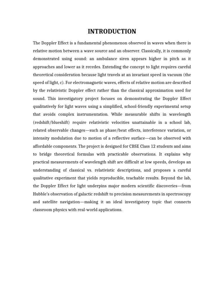 Demonstrating the Doppler Effect in Light | PDF | Doppler Effect | Redshift