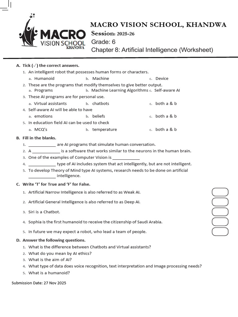 Chapter 8 Worksheet | PDF