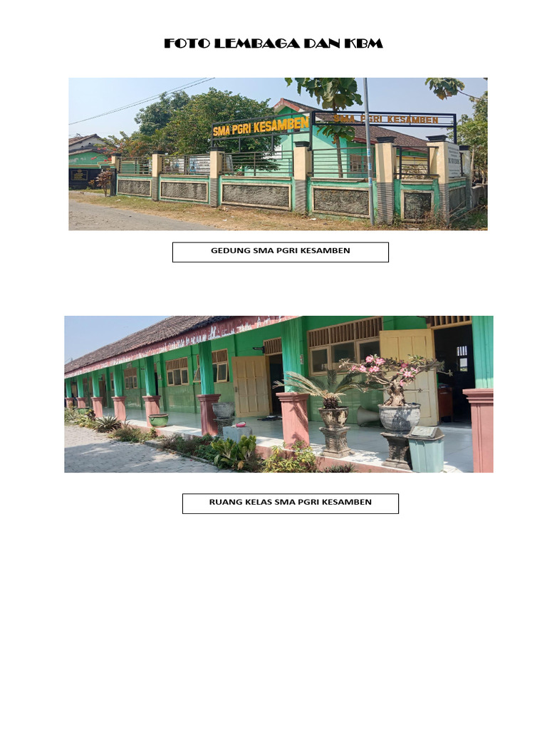 10. Foto Lembaga Dan Kbm 2025 | PDF