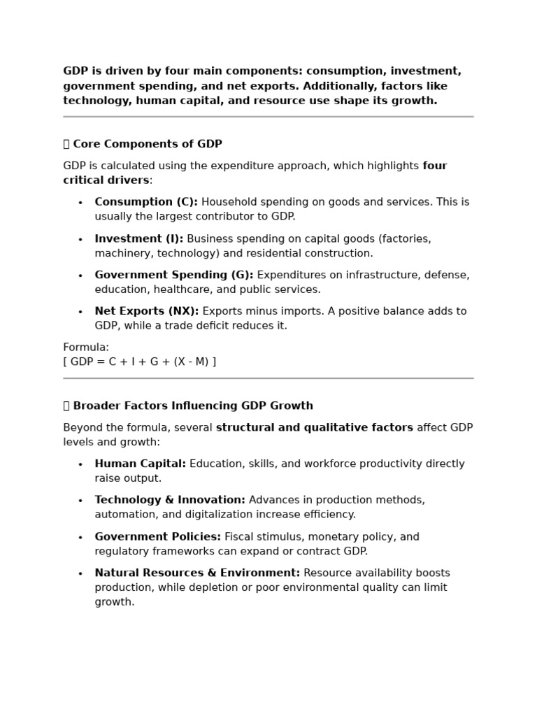 Gdp | PDF | Gross Domestic Product | Consumption (Economics)