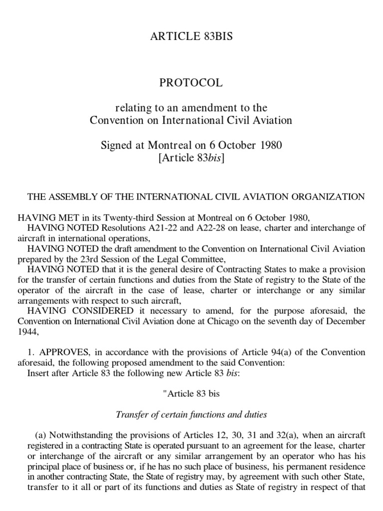 Article 83 Bis | PDF | Ratification | Treaty
