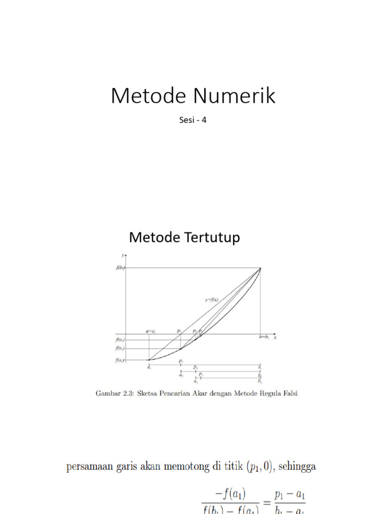 Metode Numerik Sesi 4 | PDF