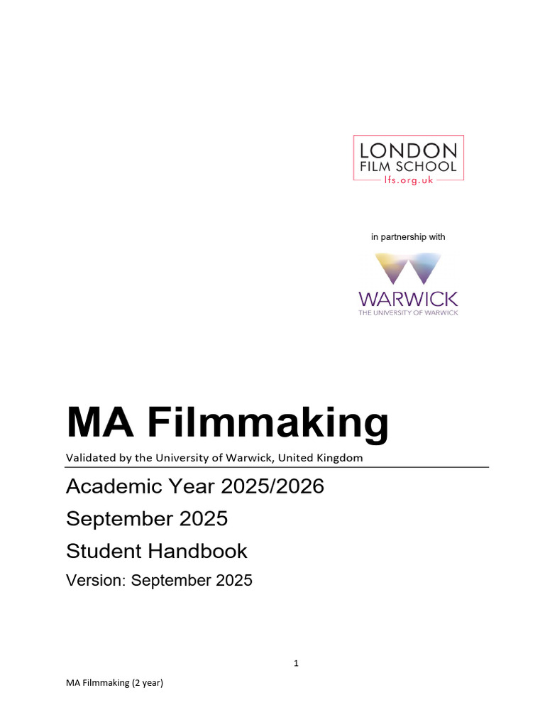 MAF Student Handbook Sept 2025-2026 FINAL | PDF | Educational ...
