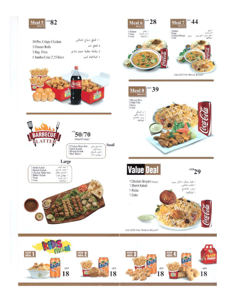 Student Biryani Menu... | PDF