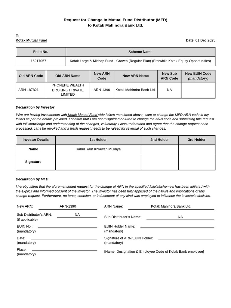 Kotak Mutual Fund 1764571500839 | PDF | Financial Services | Investing