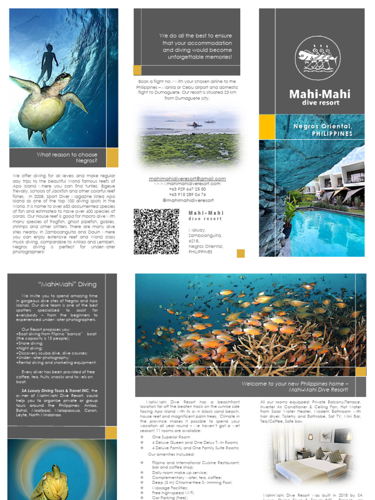 Mahi Mahi Dive Resort NEW 2024 Brochure | PDF | Underwater Diving