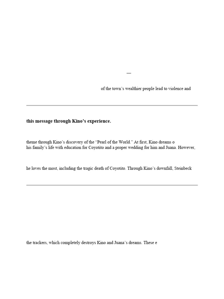 The Pearl: Setting and Themes Explained | PDF