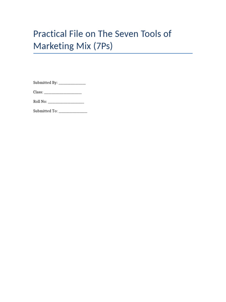 Understanding the 7Ps of Marketing Mix | PDF | Marketing | Brand