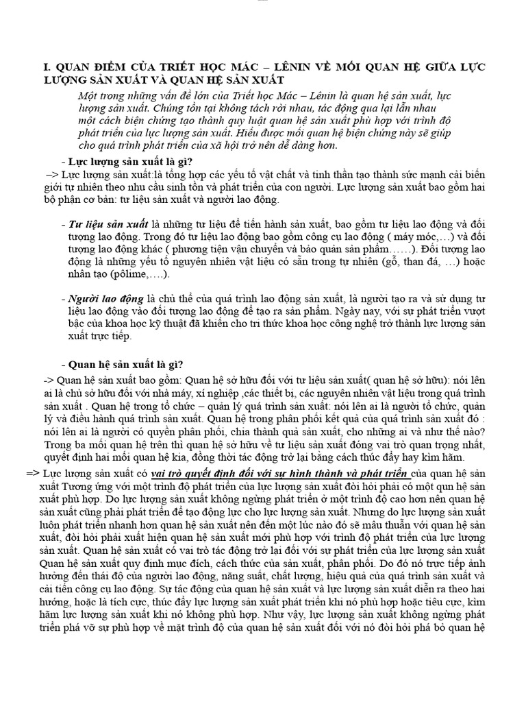 Quan He Luc Luong Va San Xuat Mon Triet Hoc Mac Lenin Dai Hoc Su Pham 199085 | PDF