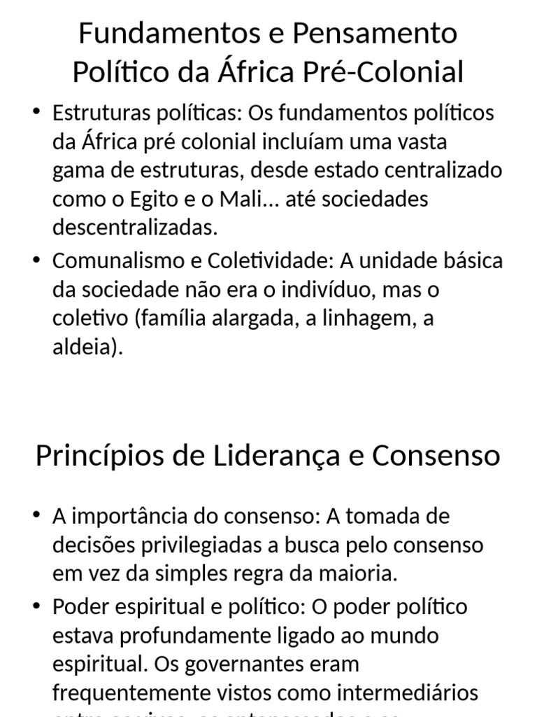Apresentacao Africa Pre Colonial | PDF | Estado | África