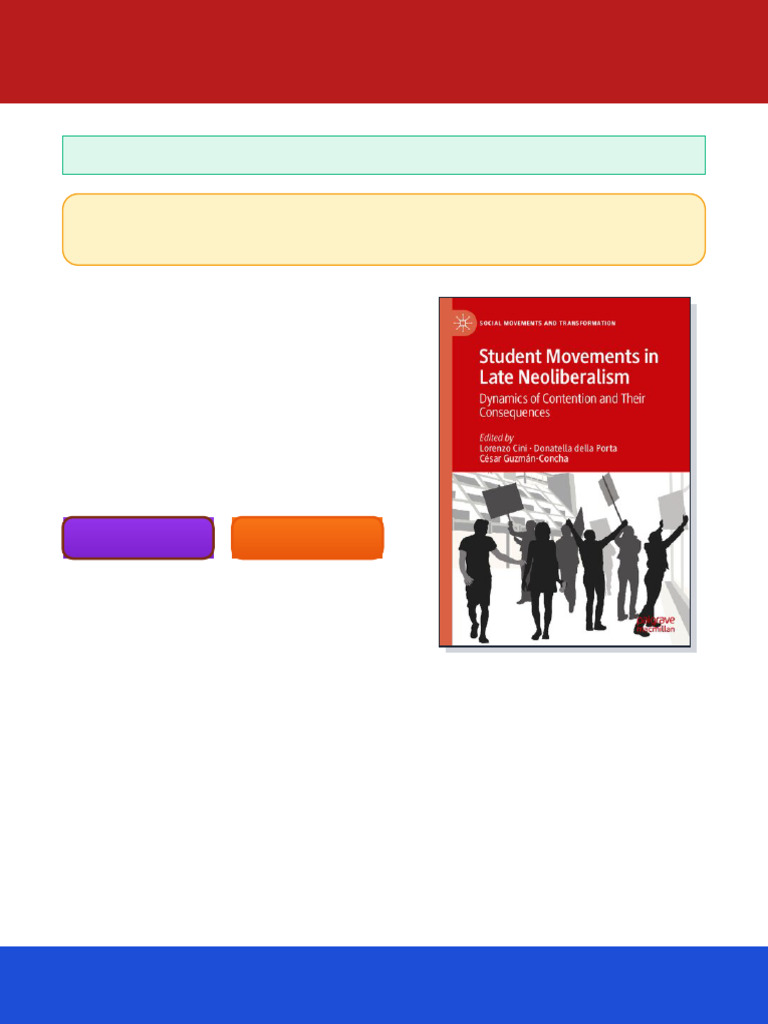 Student Movements in Late Neoliberalism: Dynamics of Contention and ...
