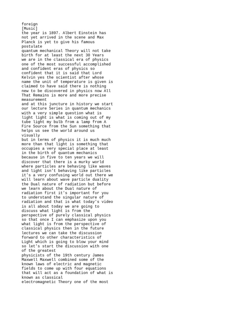(English (Auto-Generated) ) WHAT Is LIGHT - From EM Waves To Photons ...