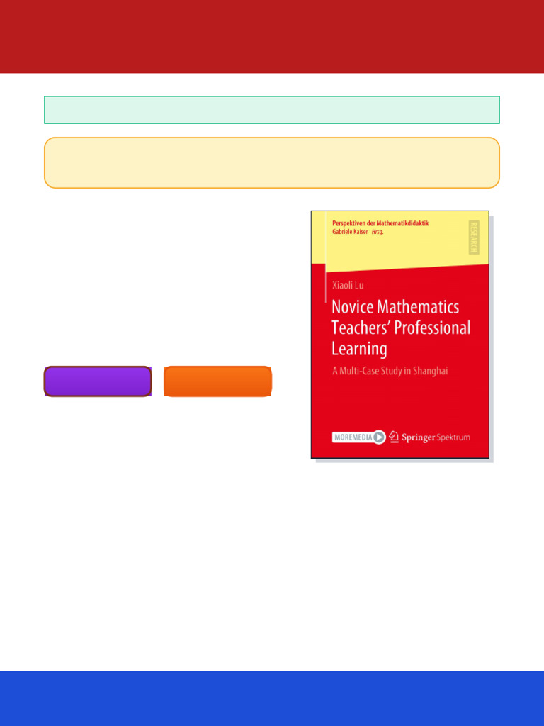 Novice Mathematics Teachers Professional Learning A Multi Case Study in ...