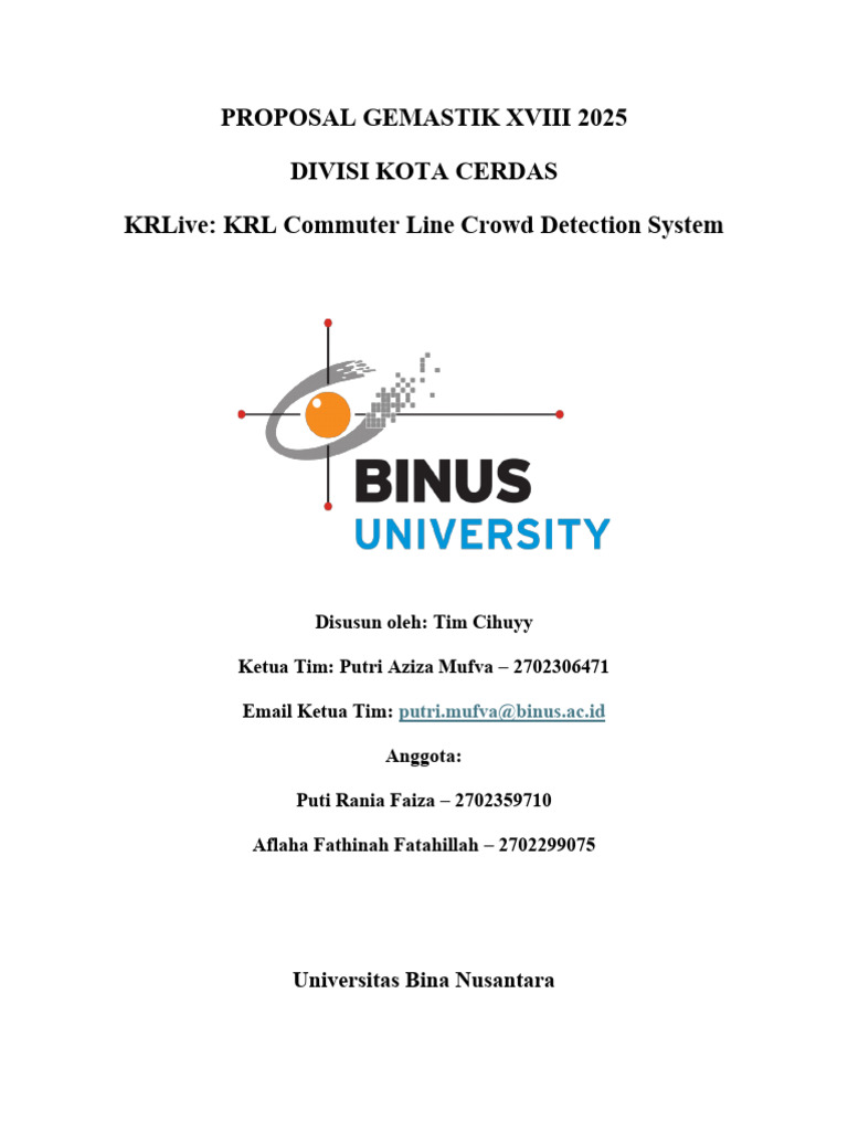 GEMASTIK XVIII Kota Cerdas - 250310381841744 - Cihuyy - KRLive KRL ...