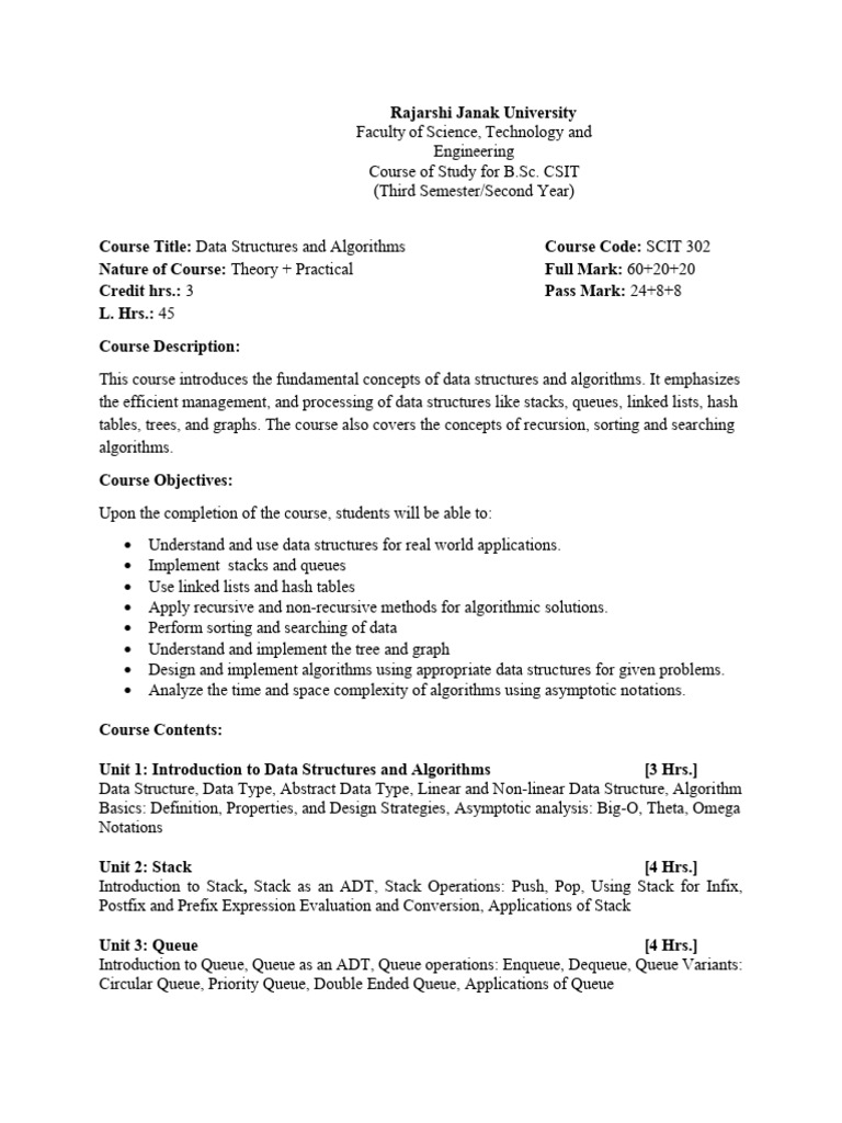 Data Structure and Algorithm-2 | PDF | Theoretical Computer Science ...