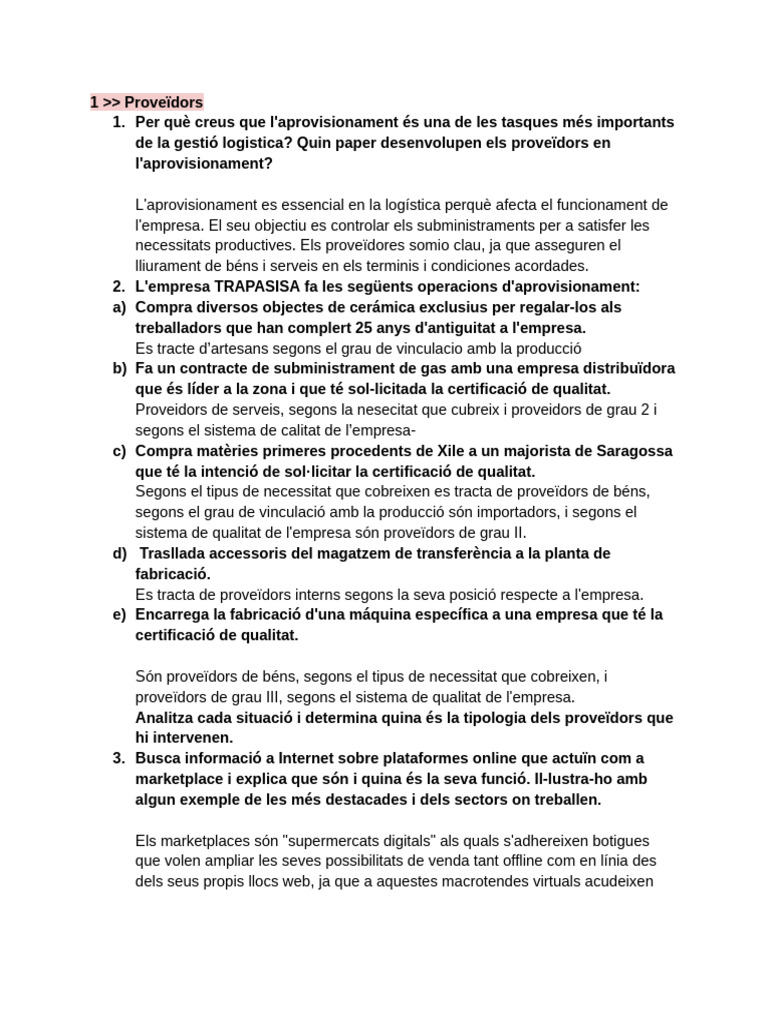 logistica tema 5 - Documentos de Google | PDF