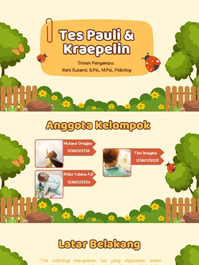 Panduan Tes Pauli dan Kraepelin | PDF