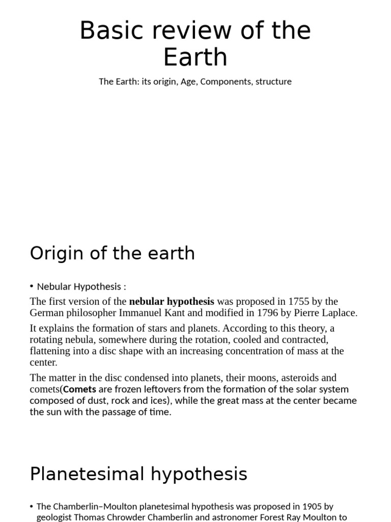 Basic Review of The Earth | PDF | Plate Tectonics | Plateau