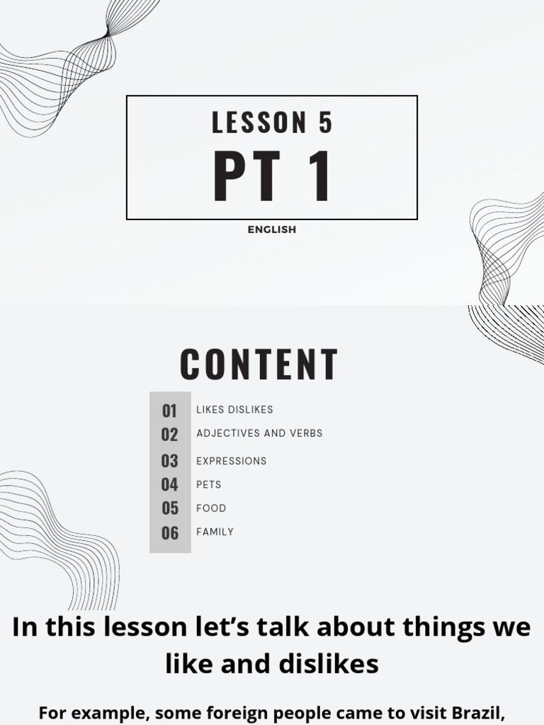Lesson 5 | PDF | Cuisine | Foods
