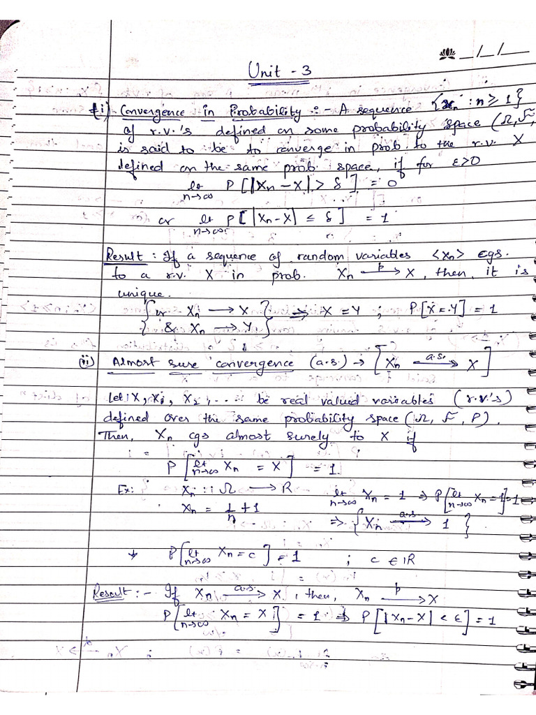 Probability Unit 3 | PDF