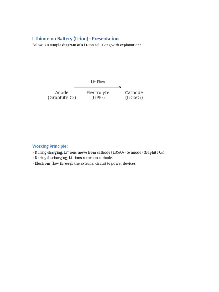 Li Ion Battery Presentation | PDF
