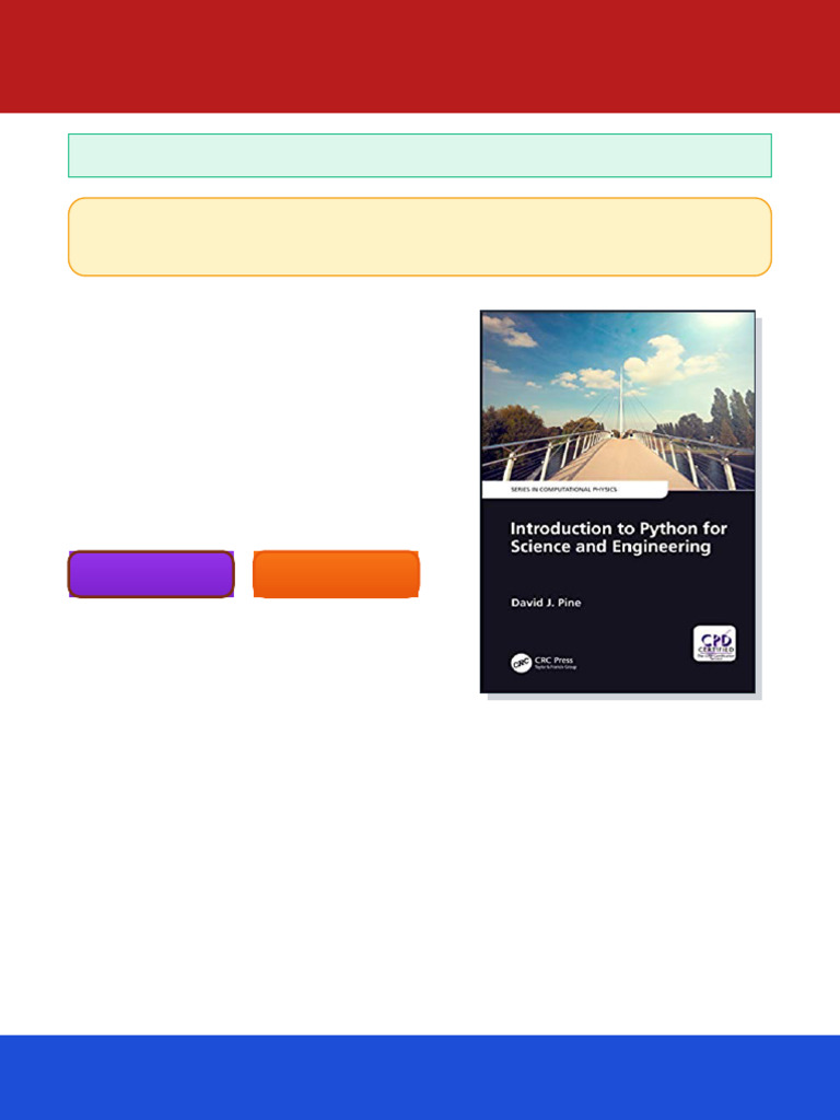 Introduction to Python for Science and Engineering 1st Edition David J ...