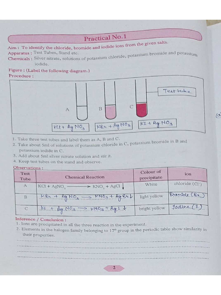 Class X Science and Technology Practical Notebook | PDF