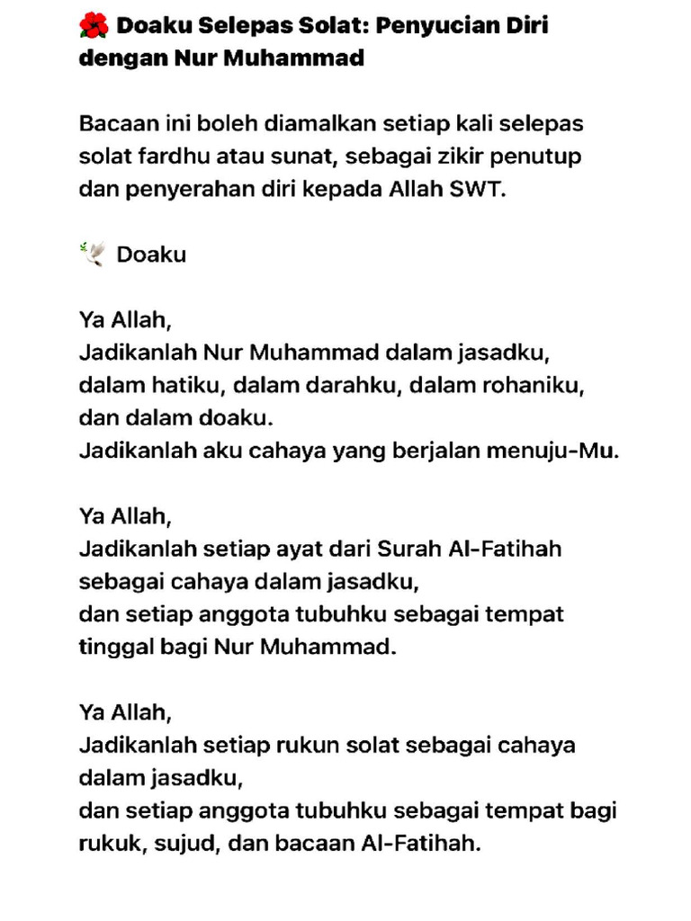 Doa Selepas Solat | PDF