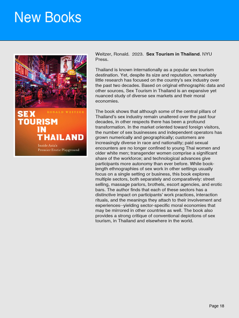 Sex Tourism In Thailand Inside Asias Pre Pdf Sex Industry