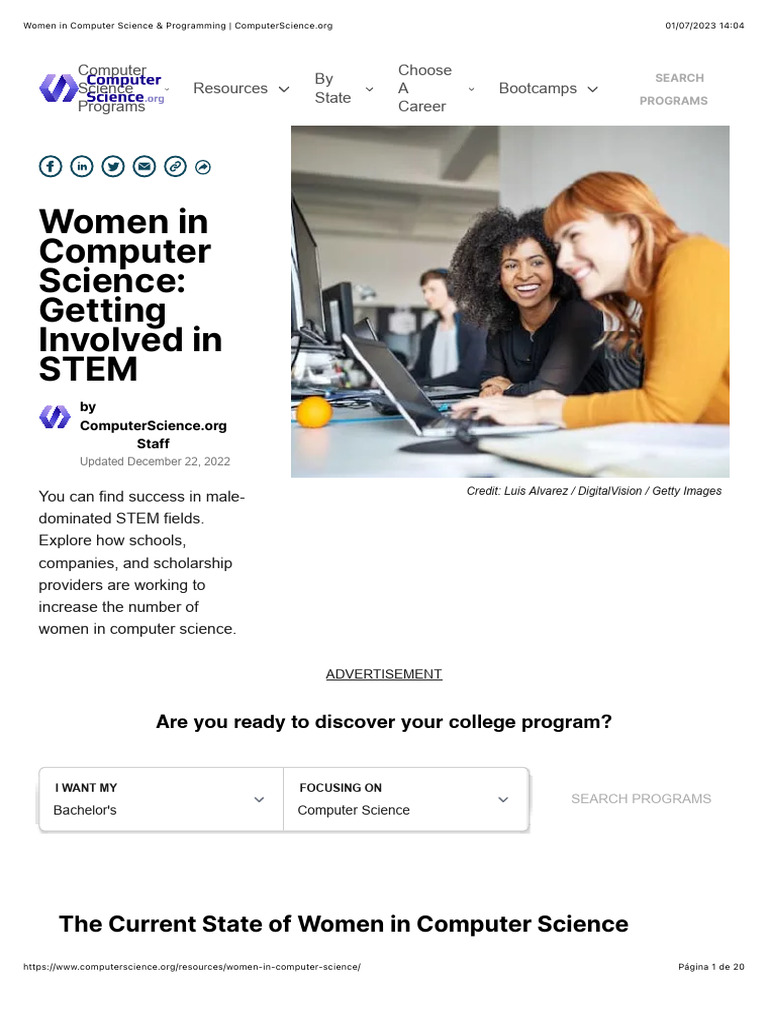 Women in Computer Science & Programming - ComputerScience | PDF ...
