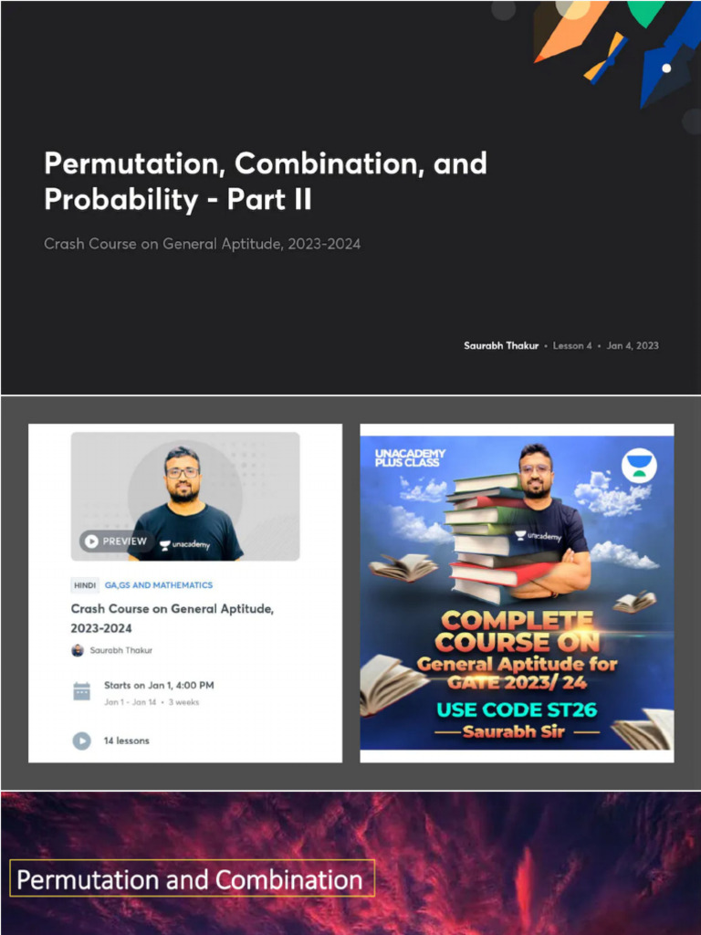 Permutation Combination and Probability Part II With Anno | PDF