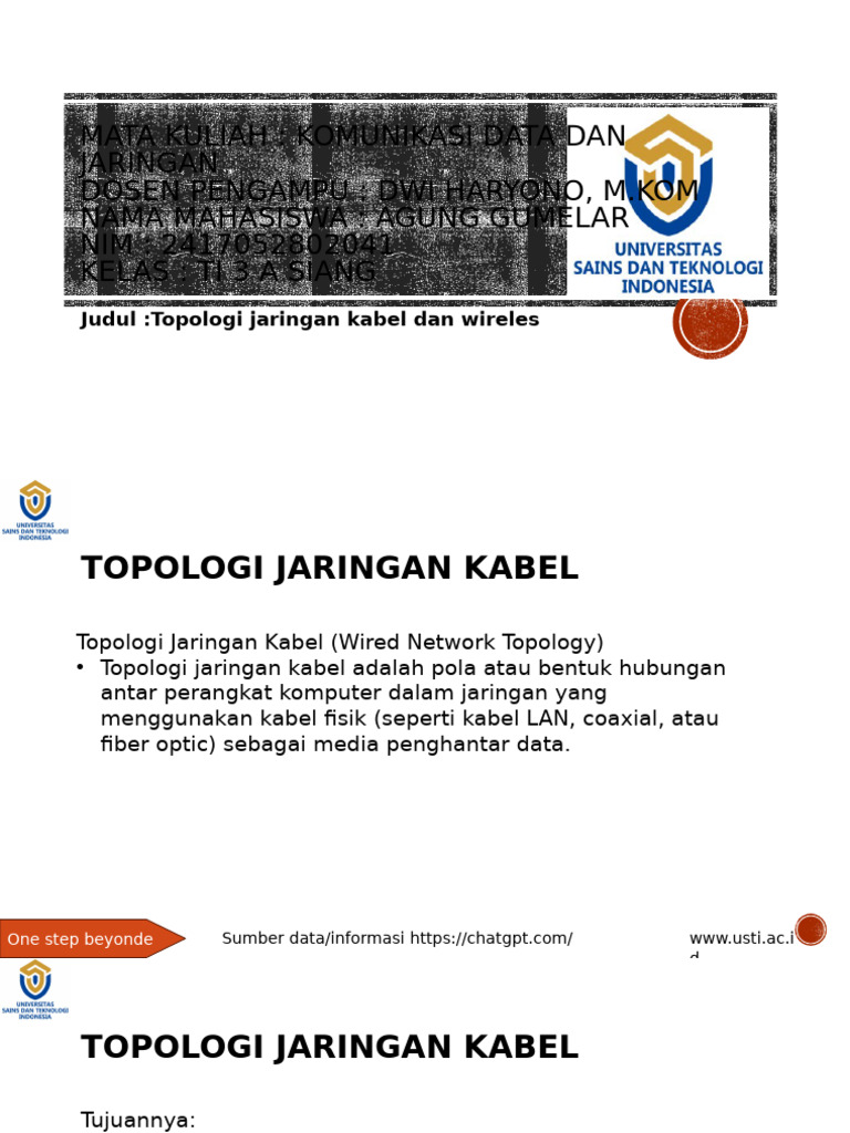 Topologi Jaringan Kabel Dan Wireless | PDF
