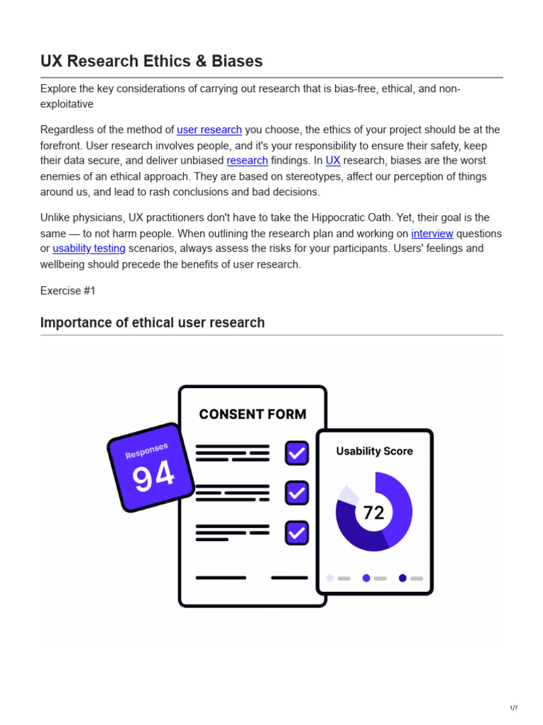 UX Research Ethics Biases | PDF | Bias | Privacy