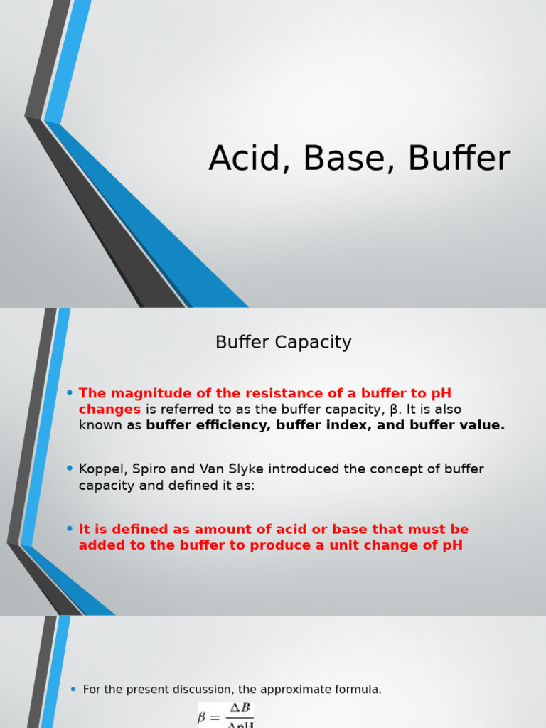 acid, base | PDF | Electrolyte | Buffer Solution