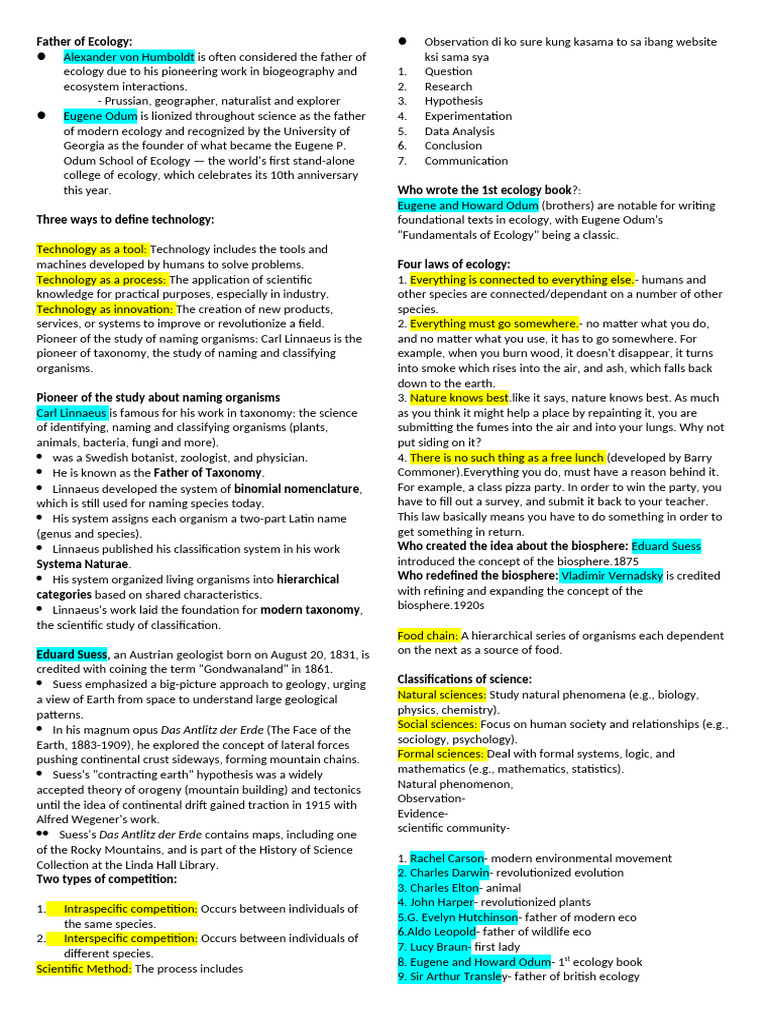 Ecosystem Reviewer | PDF | Ecology | Taxonomy (Biology)