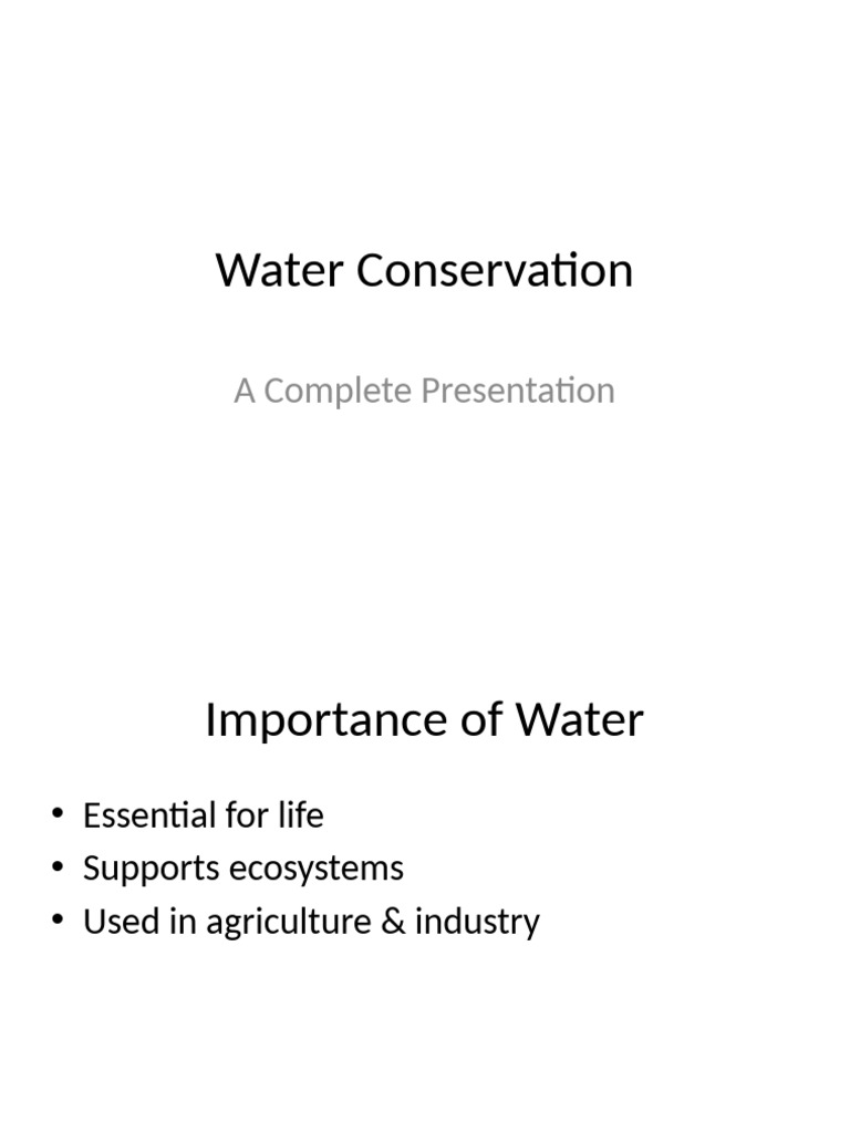 Water Conservation Like PPT (1) | PDF