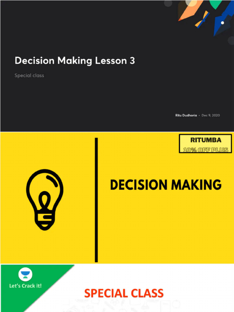 Decision Making Lesson 3 No Anno | PDF