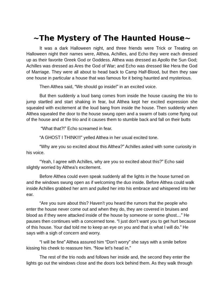 The Mystery of The Haunted House | PDF | Achilles