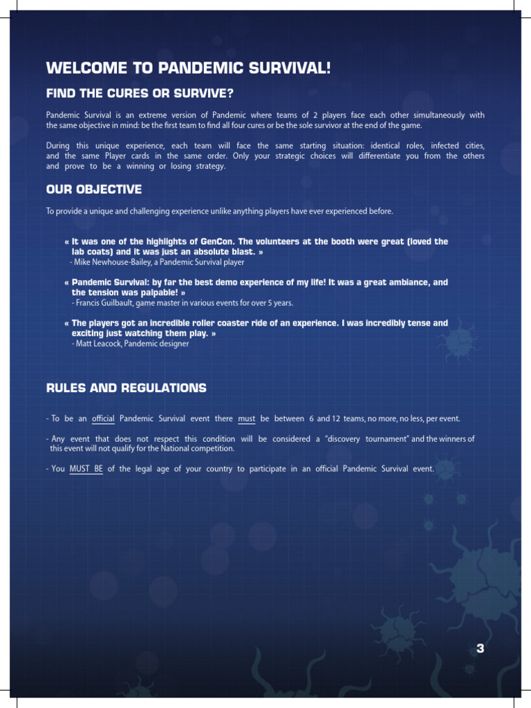 Pandemic Survival Public Rules | PDF | Pandemic