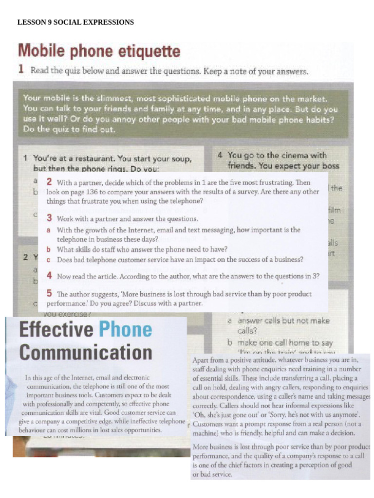 Lesson 9 Social Expressions | PDF