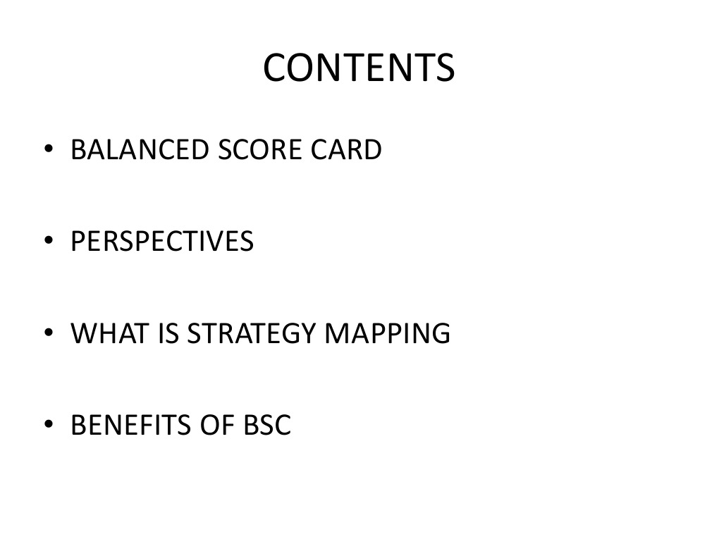 Balanced Score Card - Perspectives - What Is Strategy Mapping ...