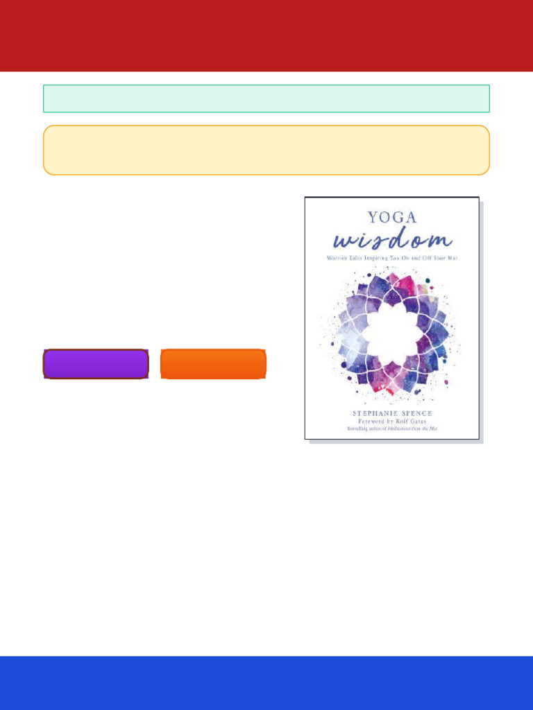 Yoga Wisdom Warrior Tales Inspiring You On and Off Your Mat Stephanie ...