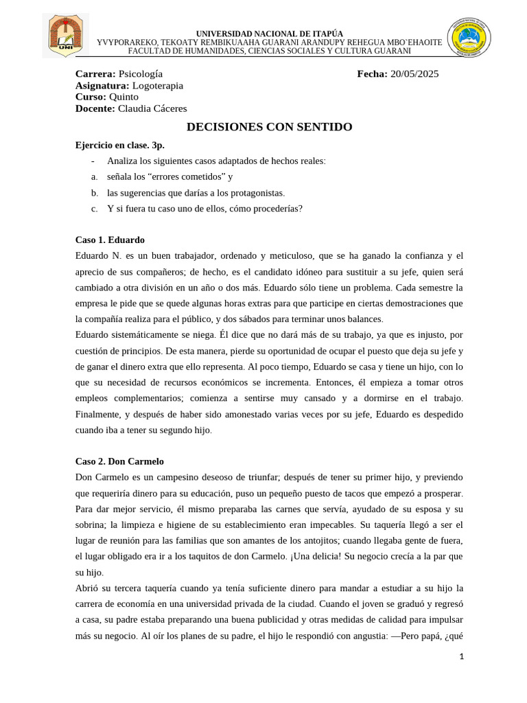 Ejercicio - Decisión Con Sentido | PDF