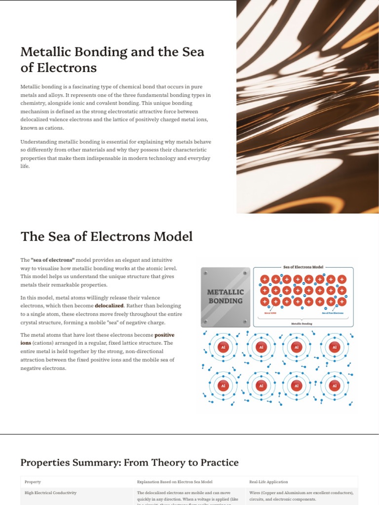 Toddle 530978b2 990f 44d6 b876 Ef6cd4a5084d Metallic Bonding and the Sea of Electrons | PDF ...
