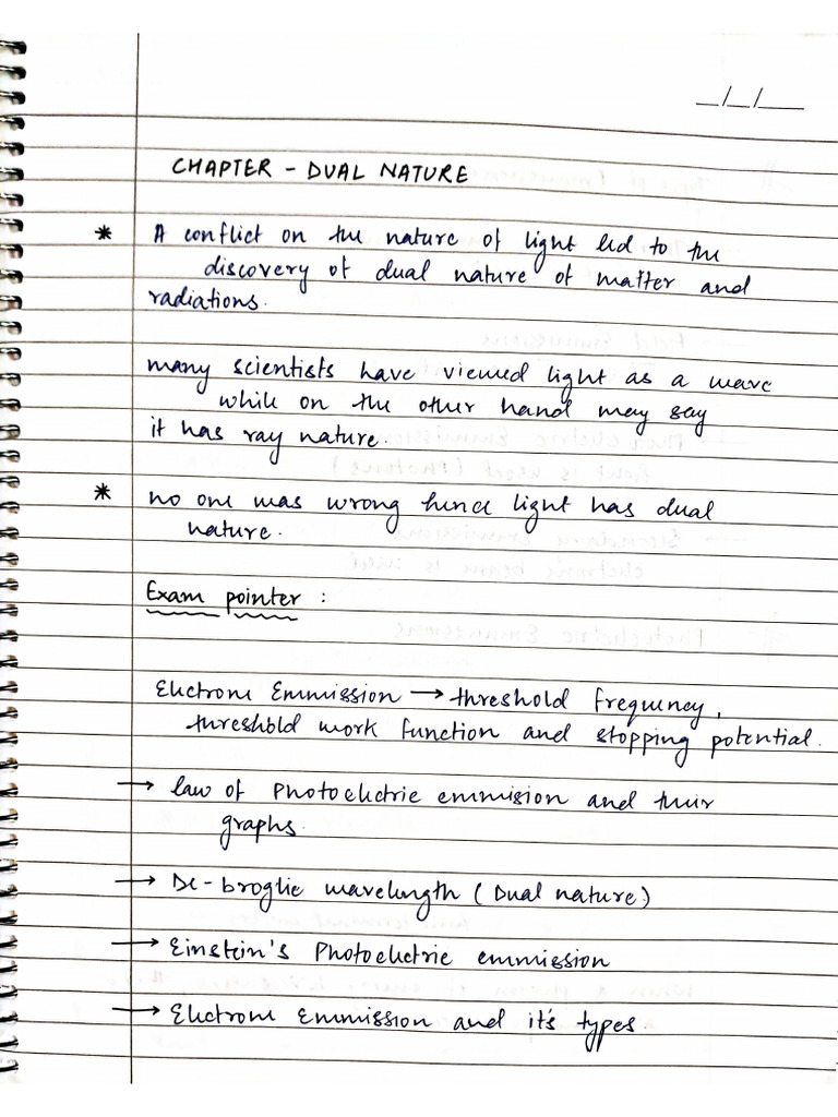 Dual Nature Notes | PDF