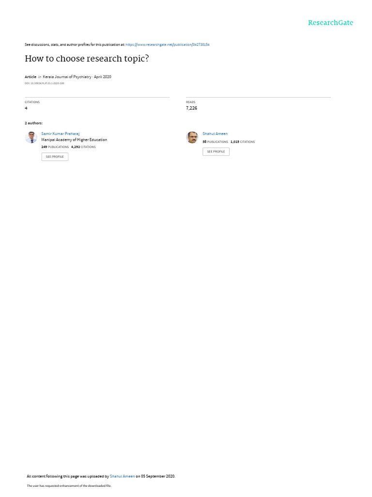 How To Choose Research Topic | PDF | Clinical Trial | Cohort Study