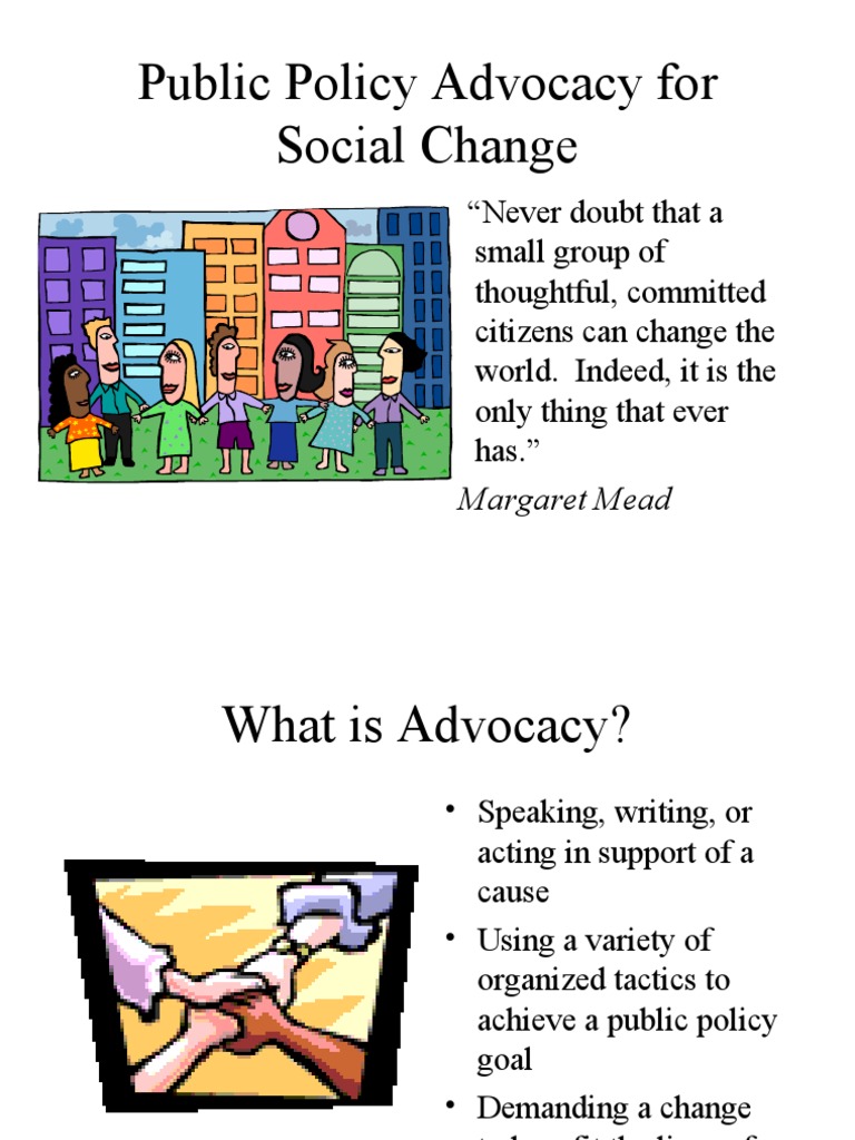 Public Policy Advocacy for Social Change | Community | Leadership