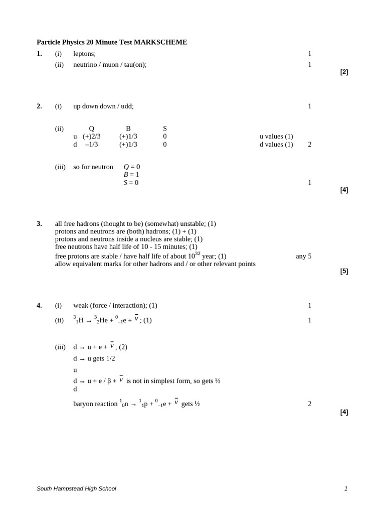 31 Particle Physics MS | PDF | Neutron | Hadron