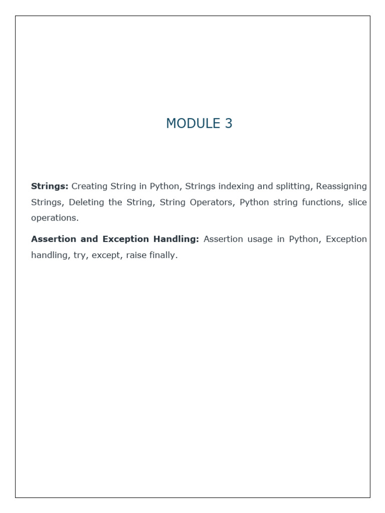 Python - Mod3 - Modified To 50 Pages | PDF | String (Computer Science ...