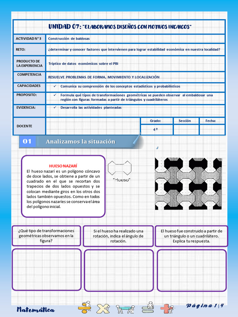 Act 3 Mat 4° Sem 3 Unid 07 | PDF | Geometria clasica | Formas geométricas